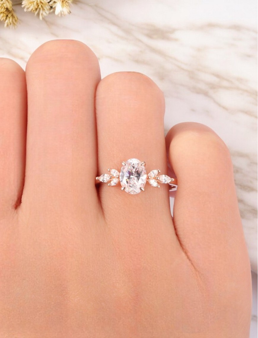 Oval Ve Markiz Pırlanta Tasarım Tektaş Yüzük | MY DIAMOND