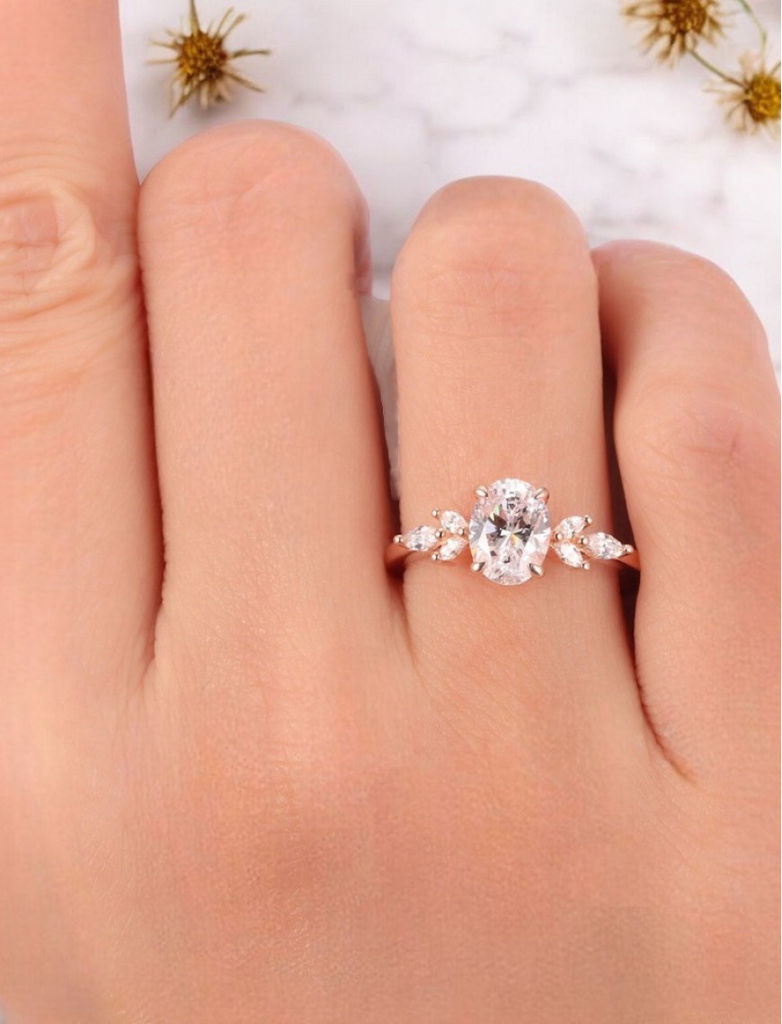 Oval Ve Markiz Pırlanta Tasarım Tektaş Yüzük | MY DIAMOND