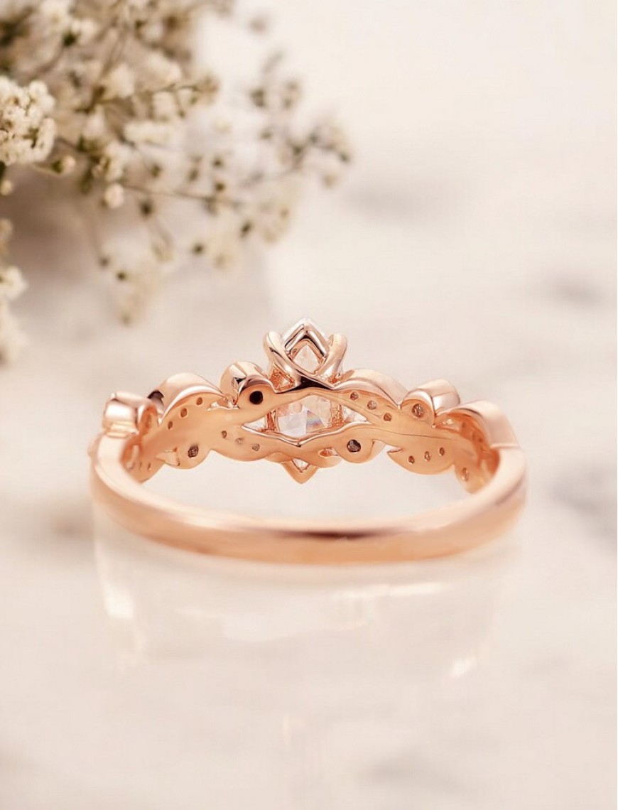 Vintage Özel Tasarım Markiz Pırlantalı Yüzük | MY DIAMOND